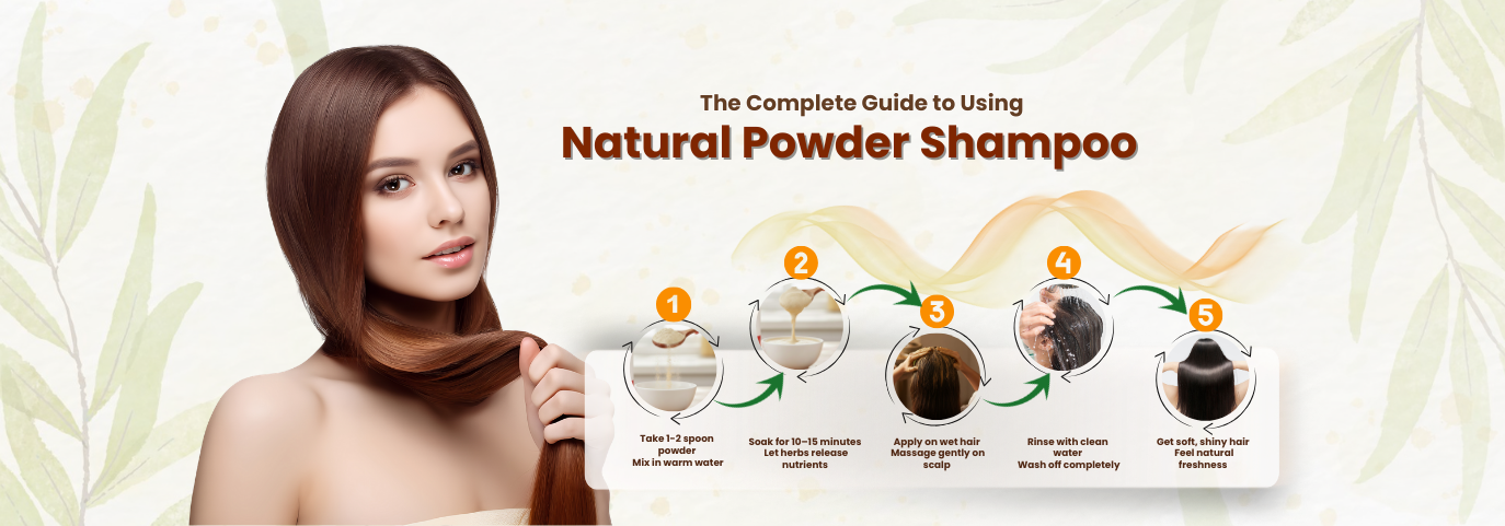 Natural Powder Shampoo | Herbal Cleanser for Strong & Healthy Hair