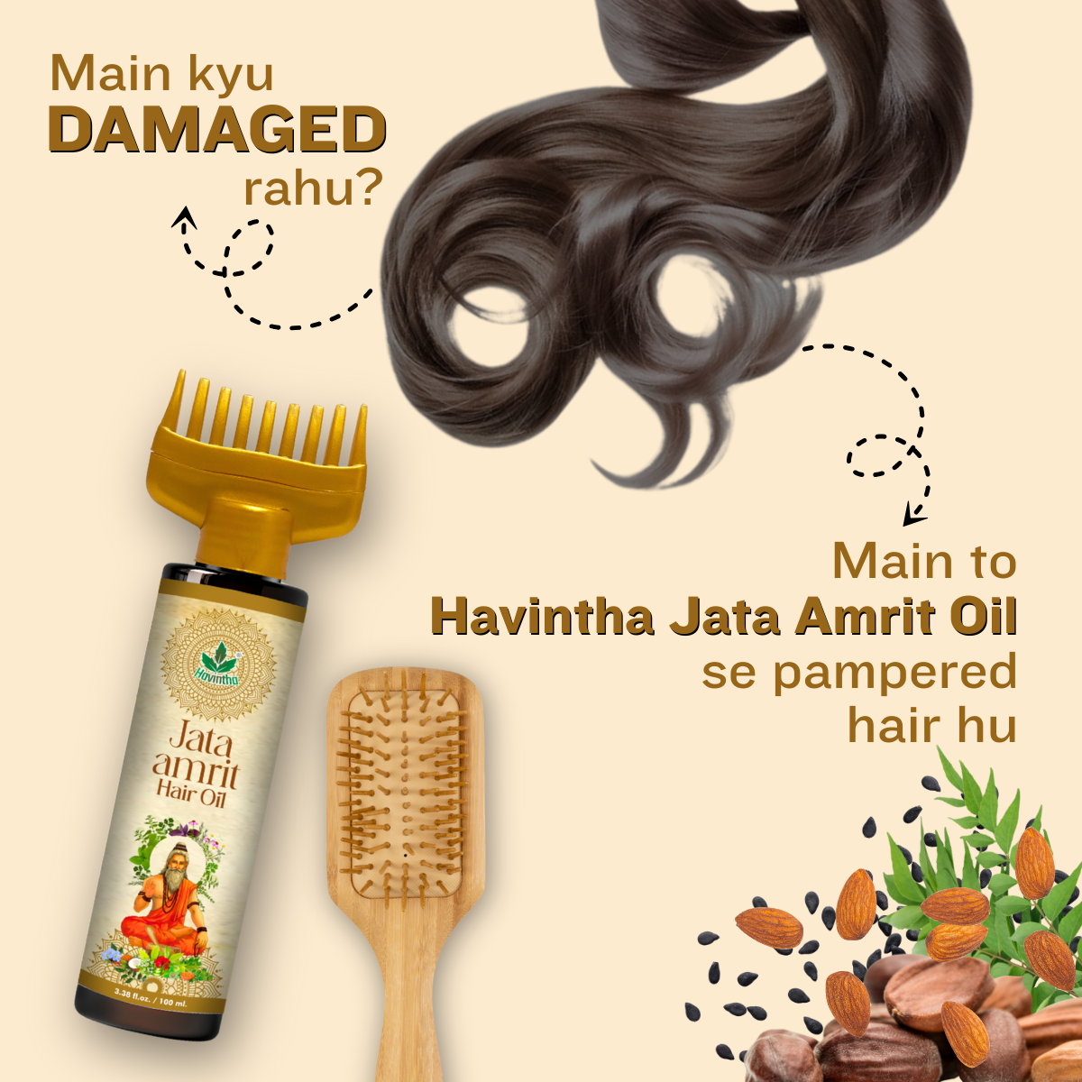 Havintha Natural Indigo Powder (200g) & Henna Powder (200g) Combo for